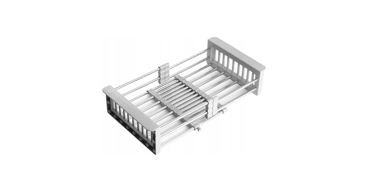 Mexen telescopic kitchen drainer with adjustable width, grey - 660730-71