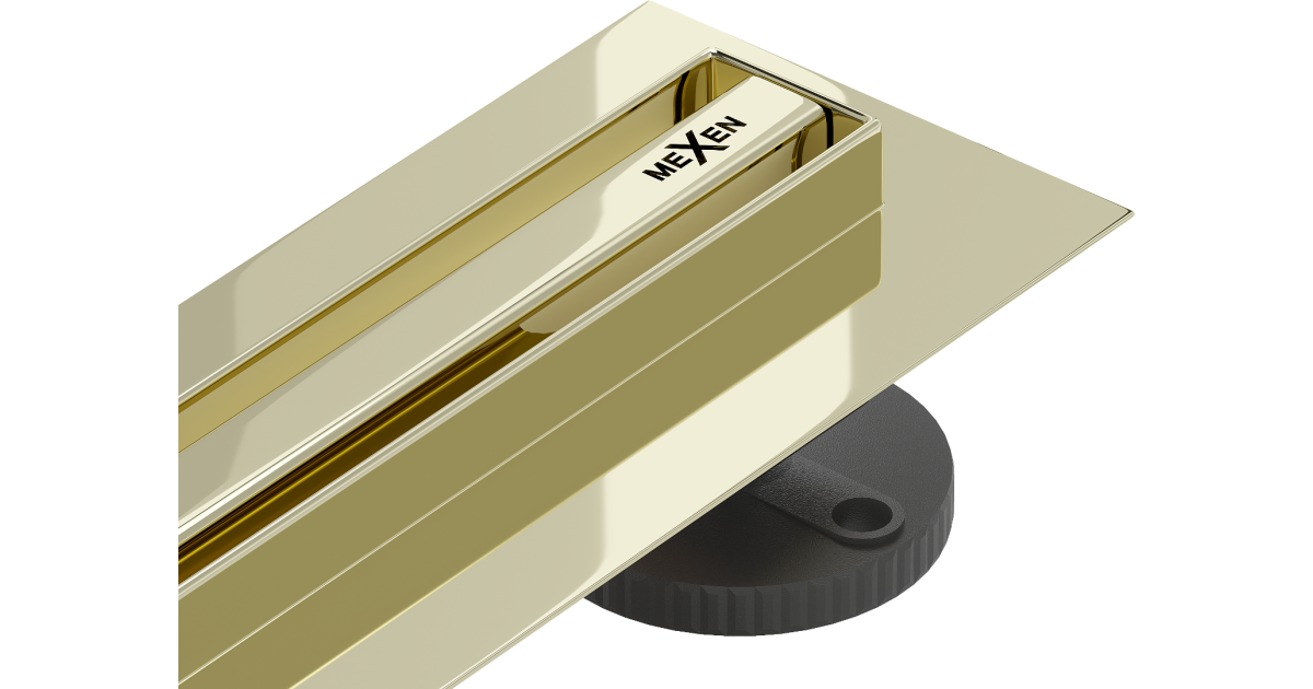 Mexen Flat 360° Slim swivel linear drain 70 cm, Gold - 1541070