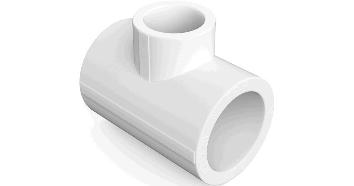 Mexen PPR Welded Reducing Tee for PPR Pipes 50 x 40 x 50, PN25 - W97331 ...
