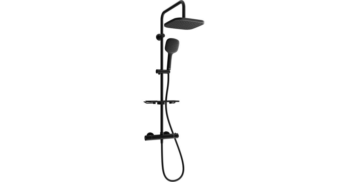 Mexen KT33 surface-mounted shower set with a rainmaker and thermostatic ...